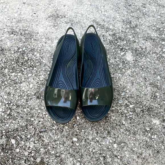 CROCS | Shoes | Crocs Womens Slingback Sandals 20032 Peep Toe Size 8 ...